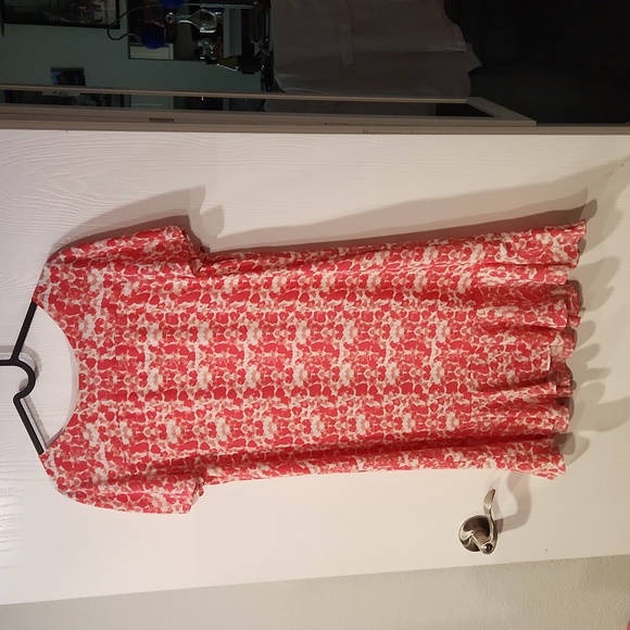 Chelsea28 | Dresses | Conservative Cute Pink Floral Mini Dress With ...